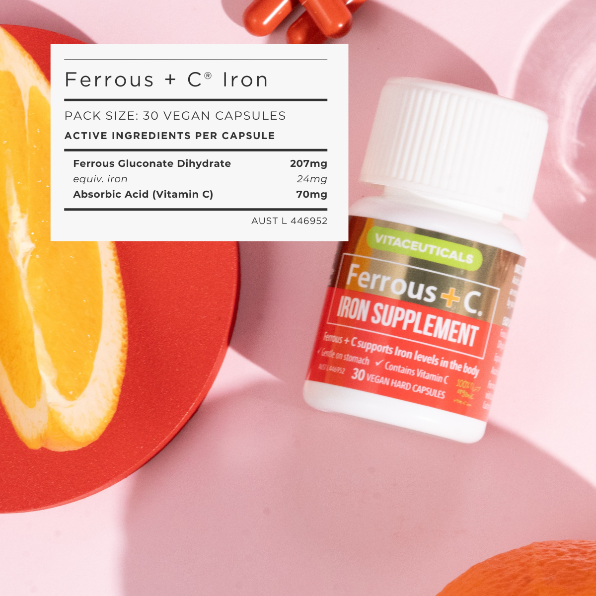 Ferrous + C Iron Supplement | Gentle Support for Energy & Vitality ...